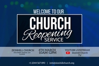 church reopening service flyer Template | PosterMyWall
