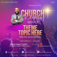 church reopening service flyer Template | PosterMyWall