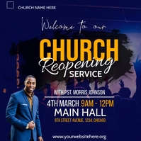church reopening service flyer Template | PosterMyWall