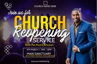 church reopening service flyer Template | PosterMyWall