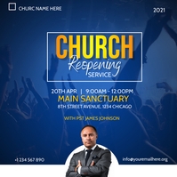 church reopening service flyer Template | PosterMyWall