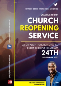 church reopening flyer template | PosterMyWall