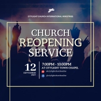 church reopening service flyer Template | PosterMyWall