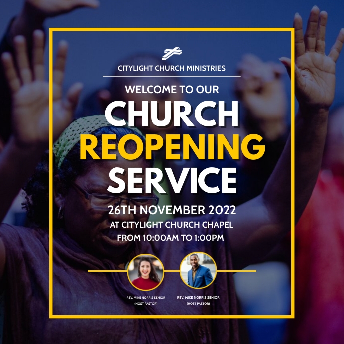 church reopening service flyer template | PosterMyWall