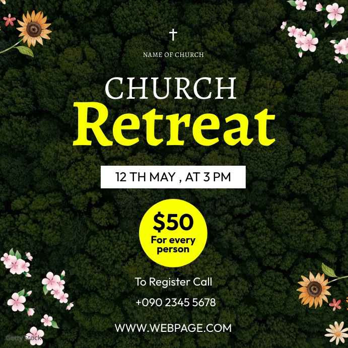 Copy of CHURCH RETREAT FLYER | PosterMyWall
