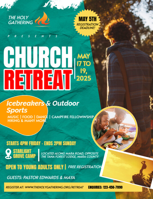 Church Retreat Poster Template | PosterMyWall