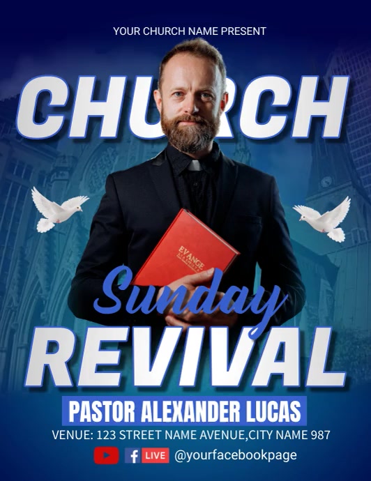 Church Revival Ads Template | PosterMyWall