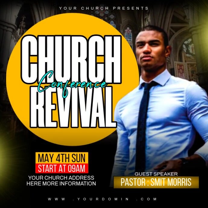 Church Revival conference Template | PosterMyWall