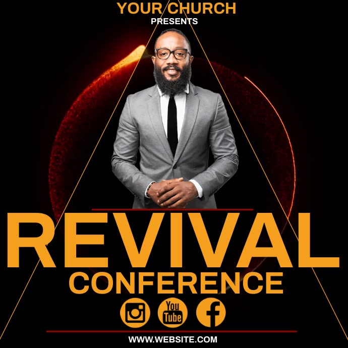 CHURCH REVIVAL CONFERENCE TEMPLATE | PosterMyWall