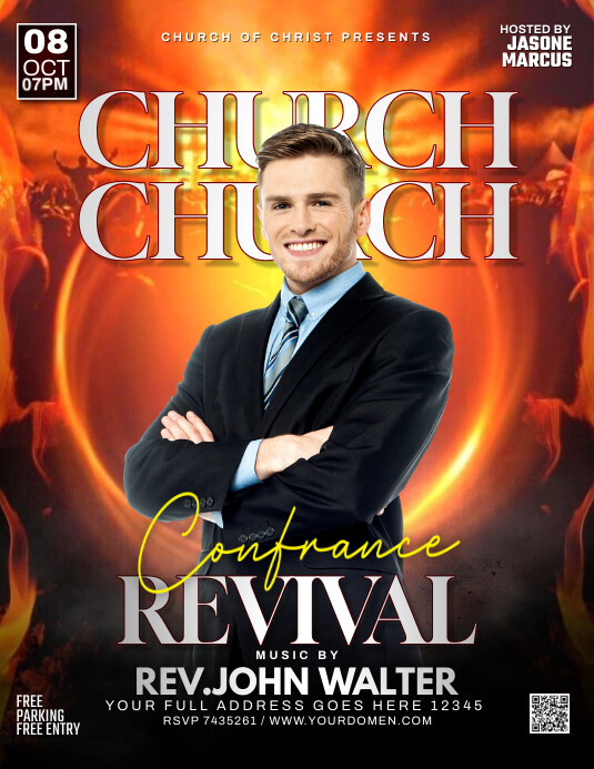 Modèle Church Revival Confrance | PosterMyWall