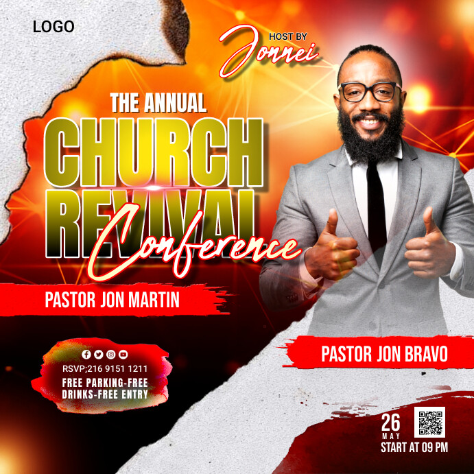 Modèle CHURCH REVIVAL | PosterMyWall