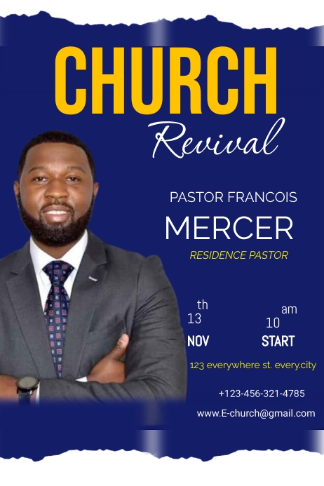 CHURCH REVIVAL EVENT FLYER TEMPLATE | PosterMyWall