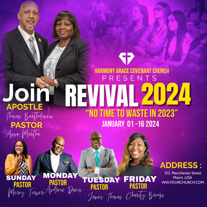 Church Revival Flyer , revival ad instagram p Template | PosterMyWall