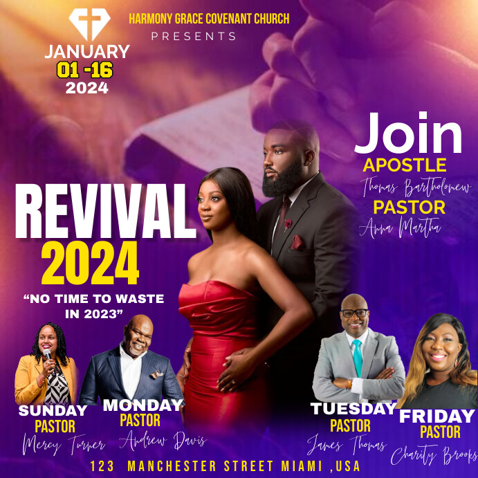 Church Revival Flyer , revival ad instagram p Template | PosterMyWall