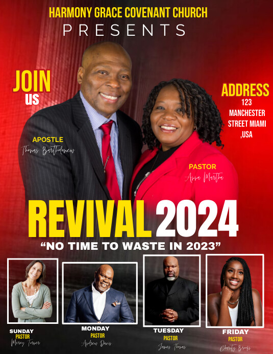 Church Revival Flyer , revival ad instagram p Template | PosterMyWall