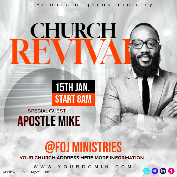 church revival flyer Template | PosterMyWall