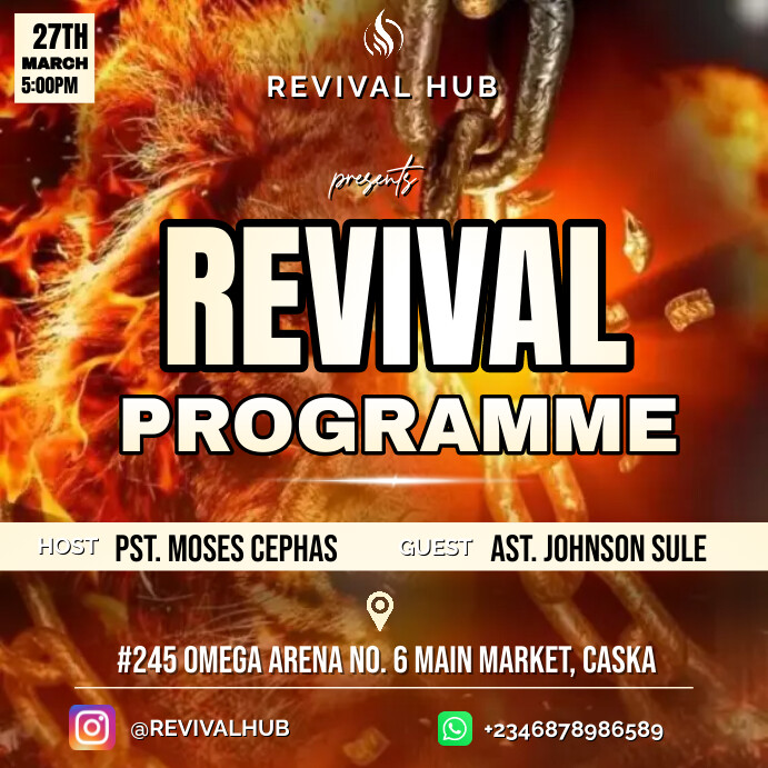 Church revival programme Template | PosterMyWall