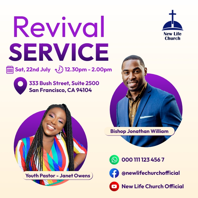 church revival service Template | PosterMyWall