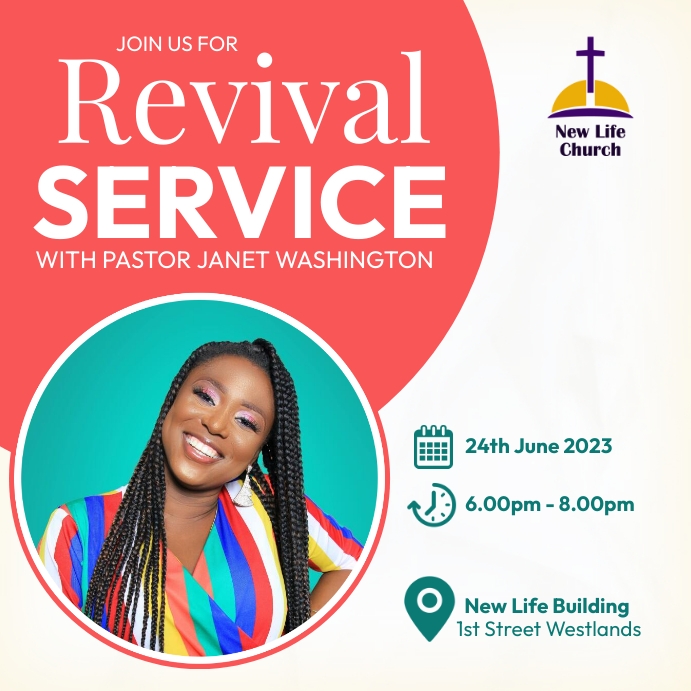 Copy of church revival service with picture | PosterMyWall