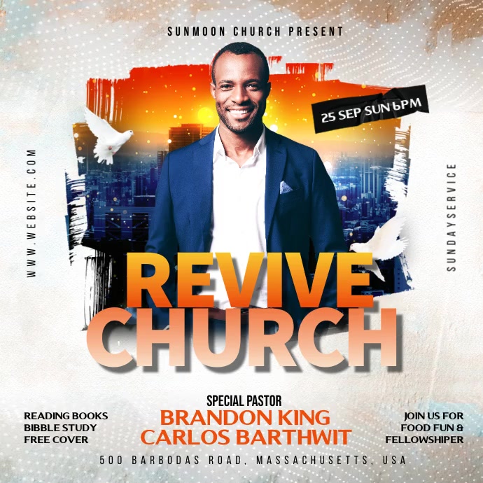 Church revive video template | PosterMyWall