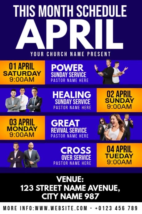 Copy of Church Schedule Ads | PosterMyWall