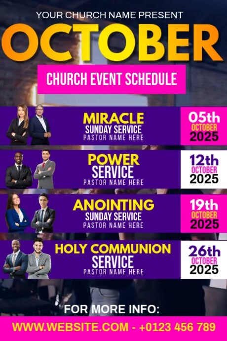Copy of Church Schedule | PosterMyWall