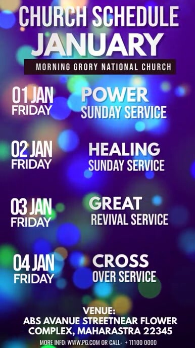 church schedule Template | PosterMyWall