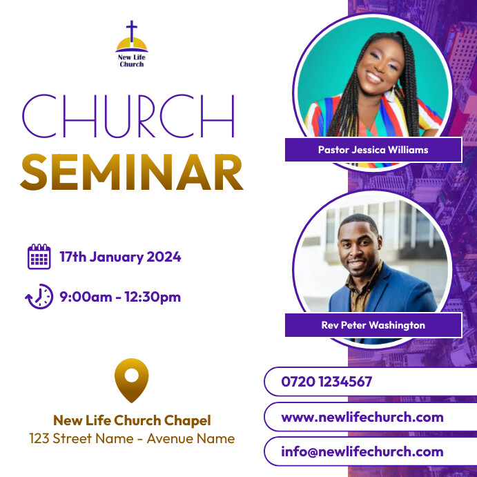 Plantilla de church seminar conference flyer template | PosterMyWall