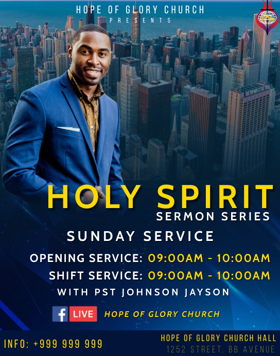 Church sermon Template | PosterMyWall