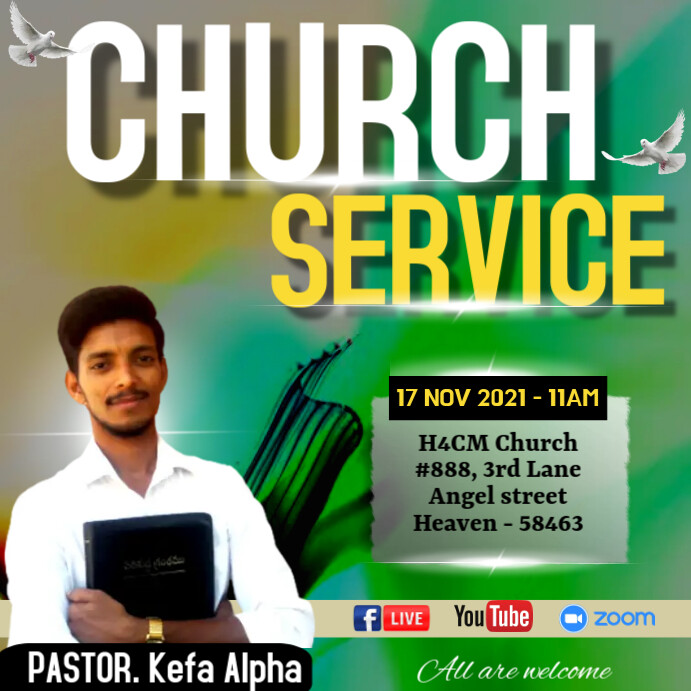 church service, sermon, sunday chruch, Template | PosterMyWall