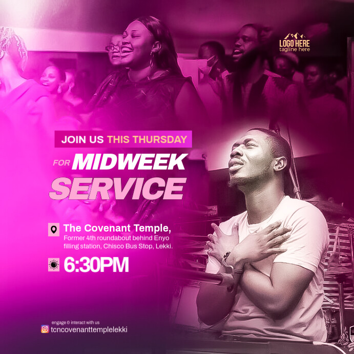 CHURCH SERVICE & Professional Event FLYER 84634 Template | PosterMyWall