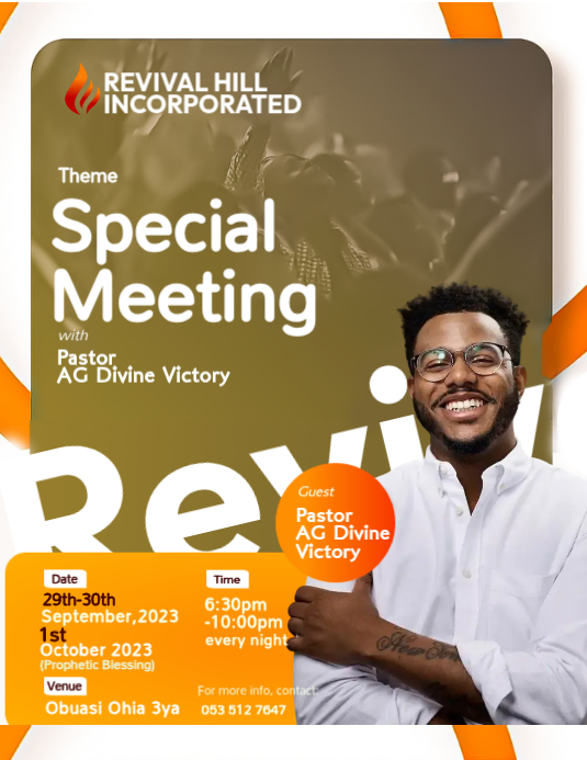 CHURCH SERVICE & Professional Revival Event FLYER Template | PosterMyWall