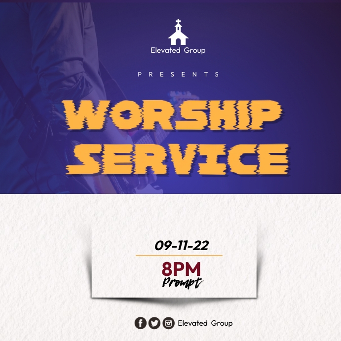 CHURCH SERVICE (14) Template | PosterMyWall