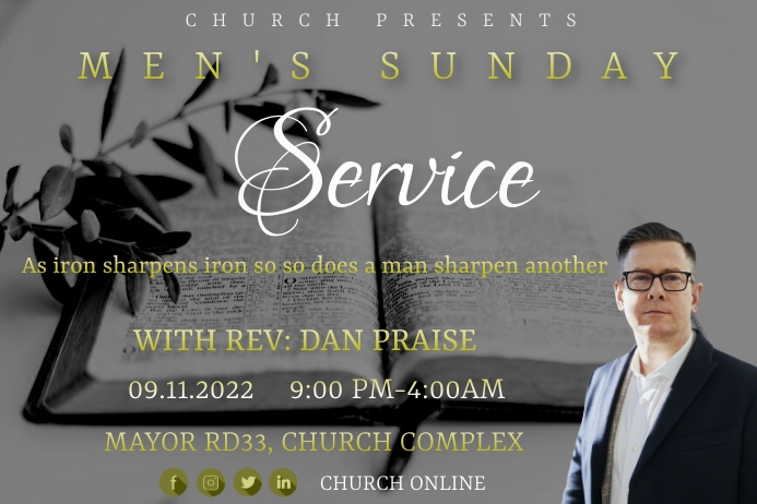 CHURCH SERVICE (8) Template | PosterMyWall