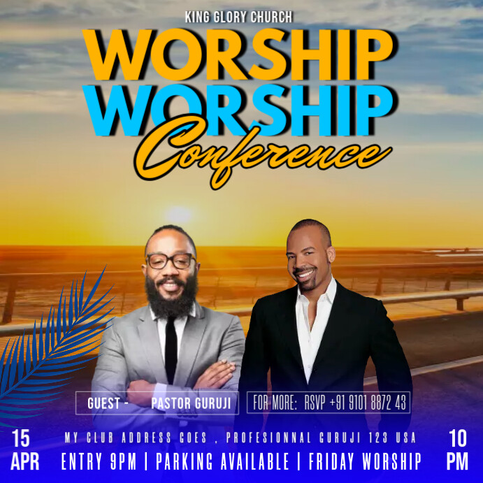 church service ad, Template | PosterMyWall