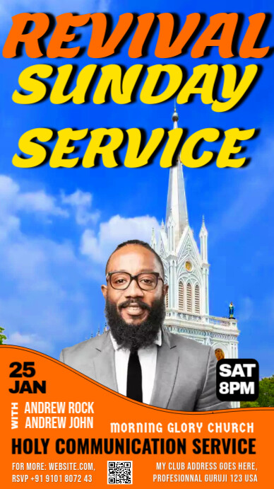 church service ad, Template | PosterMyWall