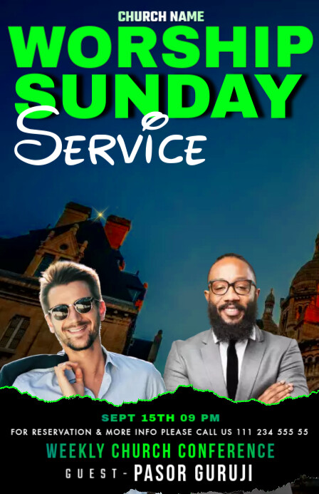 Plantilla de church service ad | PosterMyWall