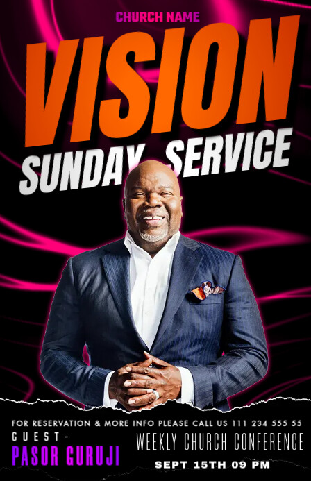 Copy of church service ad | PosterMyWall