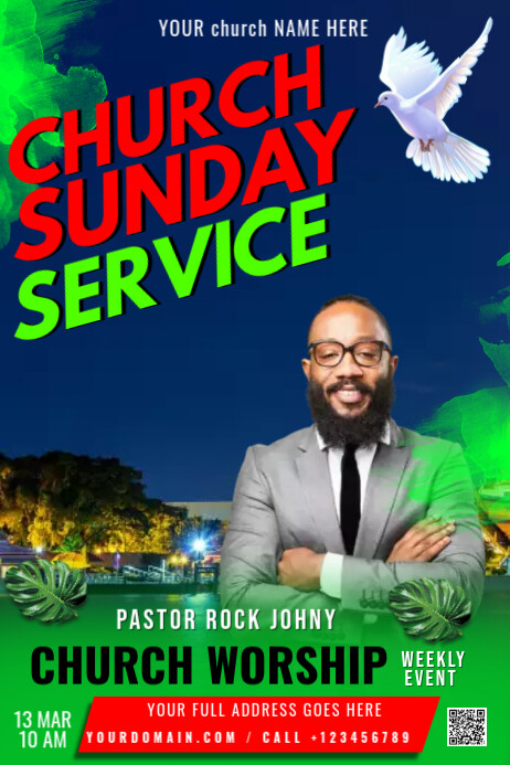 church service ad Template | PosterMyWall