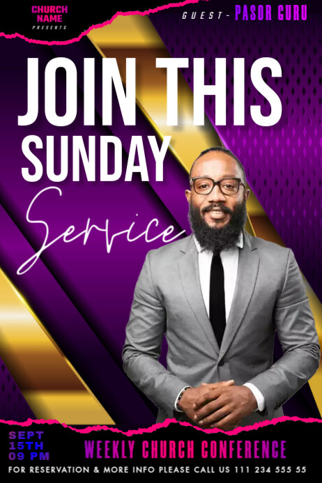 church service ad Template | PosterMyWall