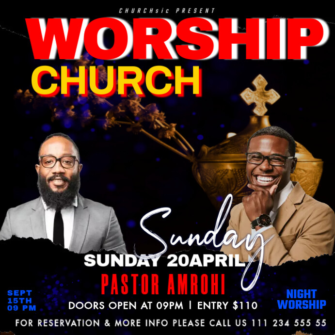 church service ad Template | PosterMyWall