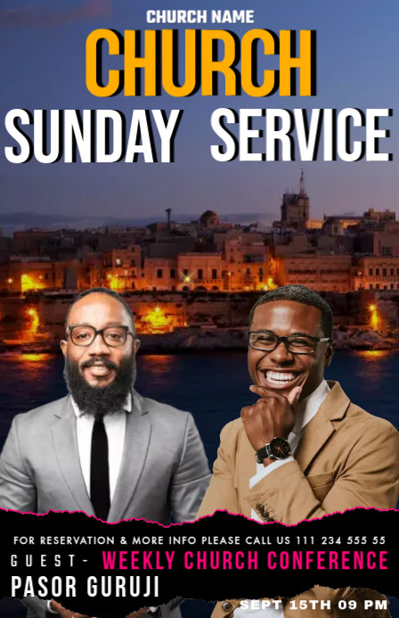 Plantilla de church service ad | PosterMyWall