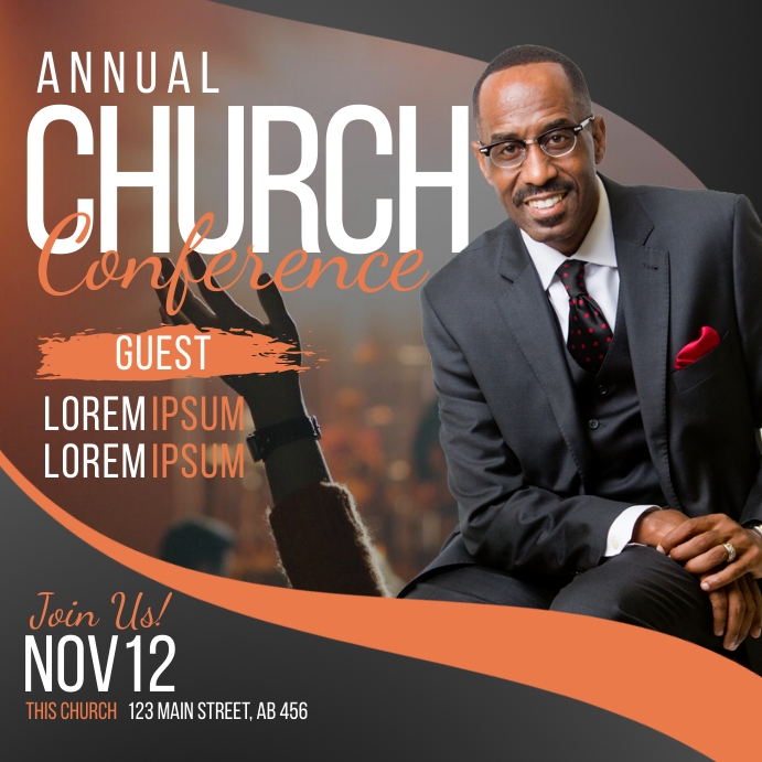 Plantilla de De Anuncios de Servicio de La Iglesia | PosterMyWall