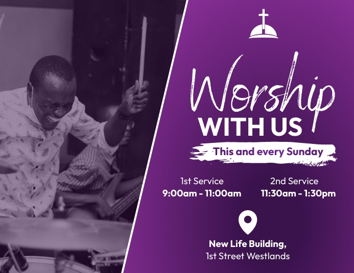 church service banner Templat | PosterMyWall