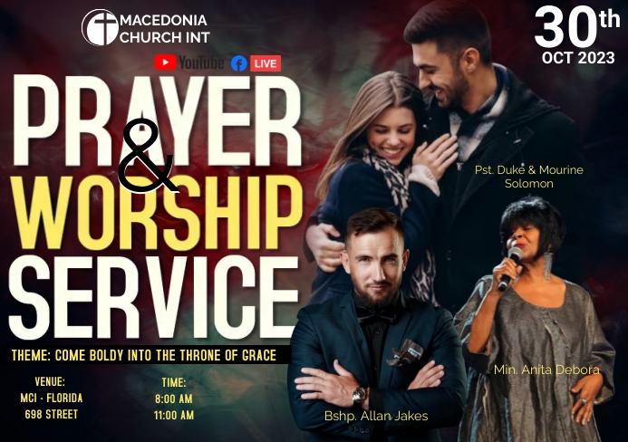 Plantilla de CHURCH SERVICE BANNER | PosterMyWall