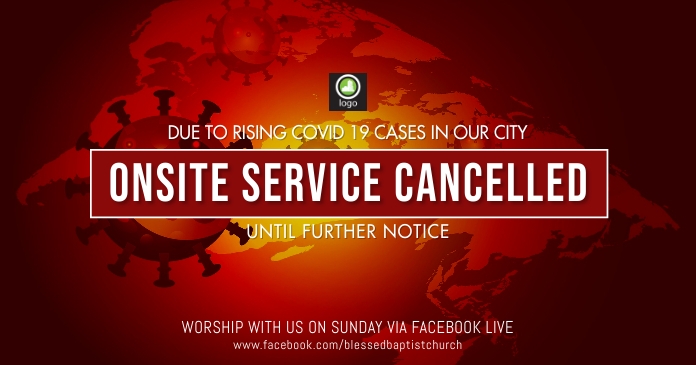church service cancelled Template | PosterMyWall