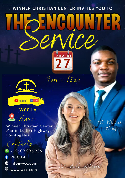 Church Service Christian Events flyer poster Template | PosterMyWall