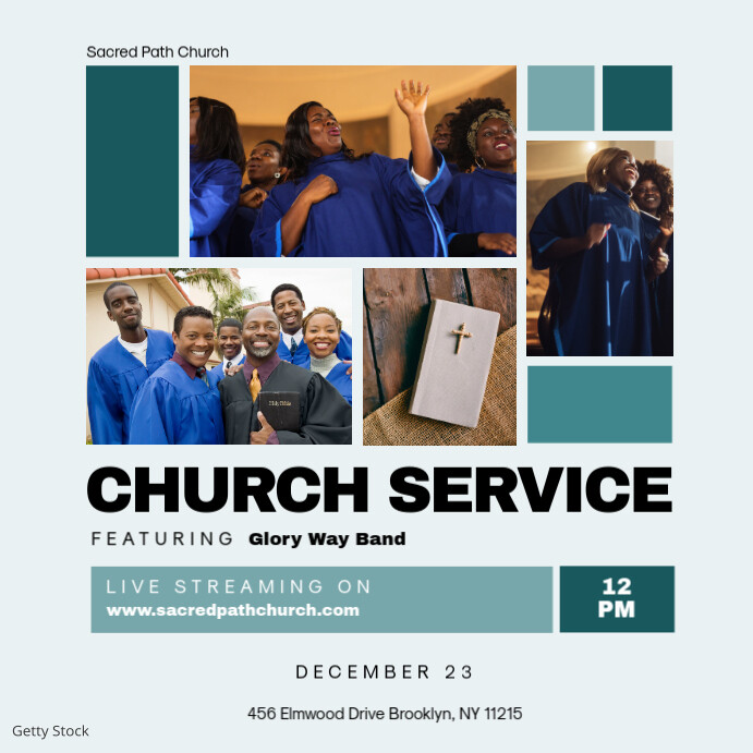 Copy of church service collage | PosterMyWall