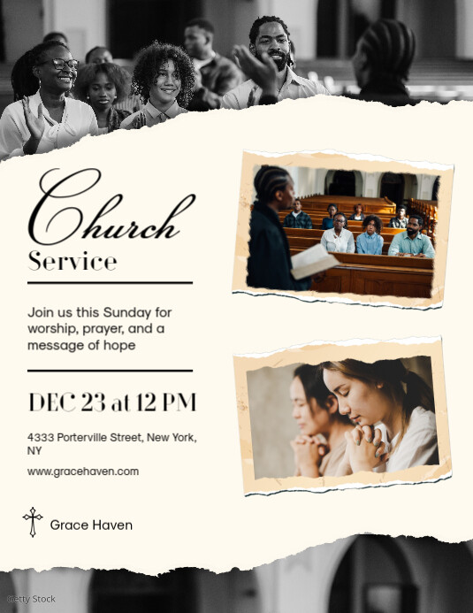 Copy of Church service Collage template | PosterMyWall