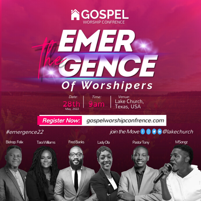 Church Service Concert conference template | PosterMyWall